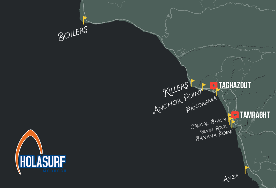 The Best Surf Spots in Taghazout Bay | Hola Surf Morocco